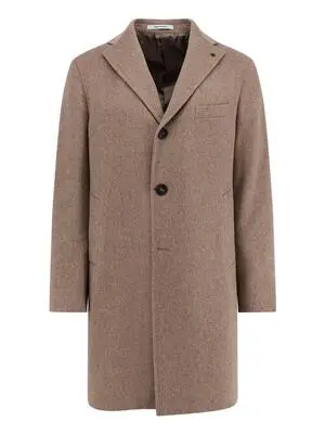 Tagliatore Virgin Wool Coat - Beige