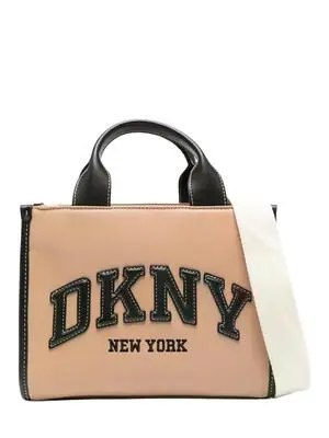 Dkny Small Logo-embroidered Tote Bag - Neutrals
