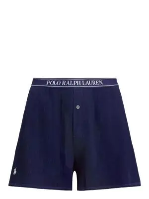 Polo Ralph Lauren Logo-waistband Pyjama Shorts - Blue