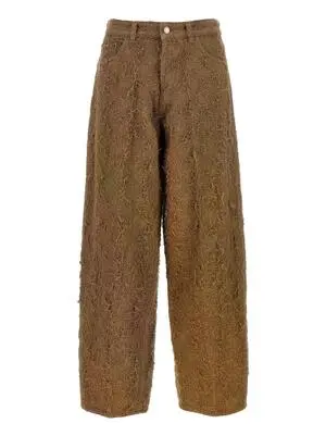 HAIKURE Becky Fur-effect Cotton Jeans - Brown
