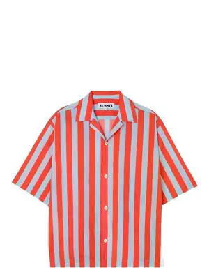 Sunnei Stripe Short-sleeve Shirt - Red