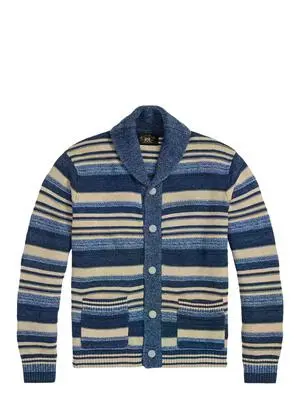 Ralph Lauren Button-front Striped Cardigan - Blue