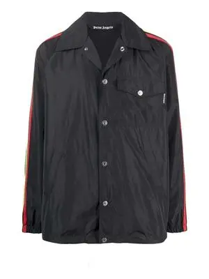 Palm Angels Miami Buttoned Coach Jacket - Black