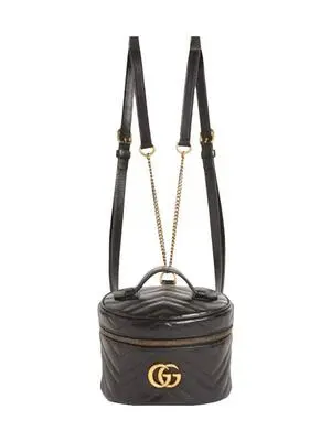 Gucci Marmont Gg Backpack - Black