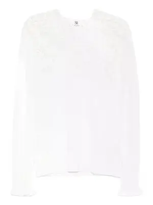 Ermanno Scervino Lace-insert Blouse - White