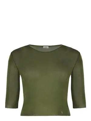 Saint Laurent Viscose Top - Green