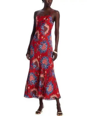 Farm Rio Printed Maxi Dress - Luang Red