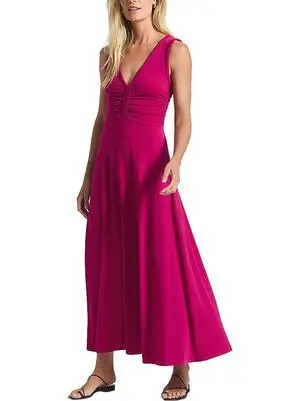 Derek Lam 10 Crosby Misha Matte Jersey Ruched Dress - Raspberry
