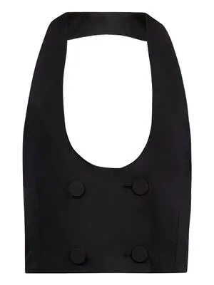 Nina Ricci Double-breasted Halter Vest - Black