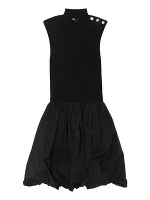 Maje Sleeveless Puffball Dress - Black