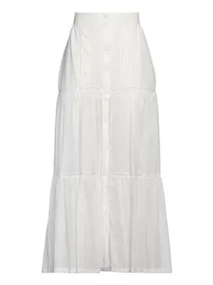 Pinko Cotton Maxi Skirt - White