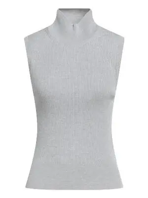 Majestic Filatures Turtleneck Merino Wool Top - Grey