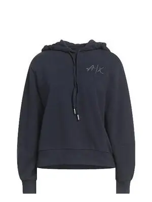 Armani Exchange Cotton-blend Sweatshirt With Embroidered Logo - Navy