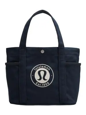Lululemon Daily Multi-Pocket Mini Canvas Tote Bag True Navy/bone