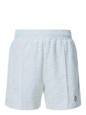 Casablanca Toweling Monogram Shorts - Light Blue