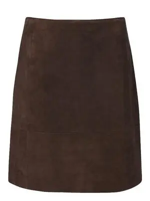 Vince Suede Miniskirt - Brown