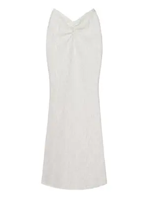 BANANHOT Daisy Lace Maxi Skirt - White