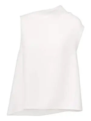 Vince Asymmetric Draped Top - White