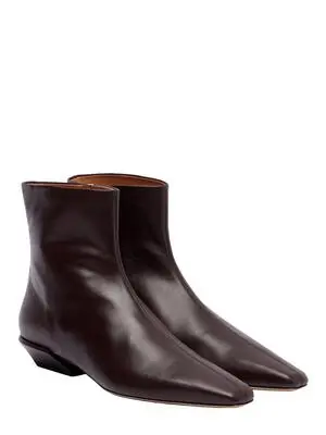 Paris Texas Bettina 25 Leather Ankle Boots - Brown