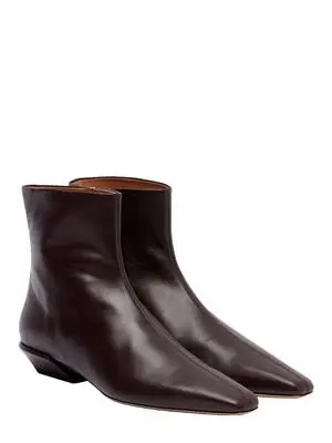 Paris Texas Bettina 25 Leather Ankle Boots Brown