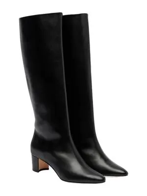 Manolo Blahnik Myra 50 Leather Boots - Black