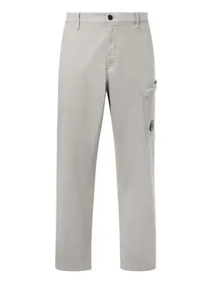 C.P. COMPANY Lens Cotton Sateen Cargo Pants - Grey