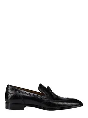 CHRISTIAN LOUBOUTIN Grave Calf Leather Loafers - Black