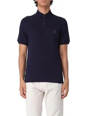 Brunello Cucinelli Polo Shirt Men Cobalt