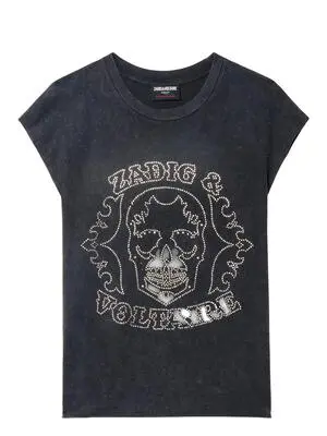 Zadig&Voltaire Cloe Skull Strass Tank Top - Black