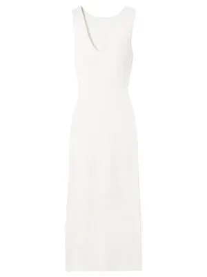 SIR. Chiara Cotton-blend Bouclé Maxi Dress - White
