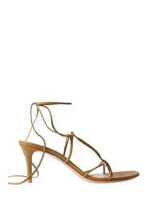 GIANVITO ROSSI 70 Leather Sandals - Brown