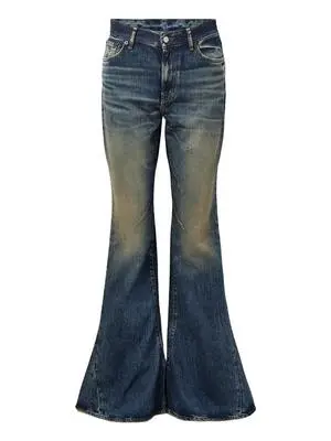 Acne Studios 2024 Distressed High-rise Flared Organic Jeans - Blue