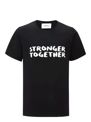 PORTS V Stronger Together Cotton T-shirt - Black