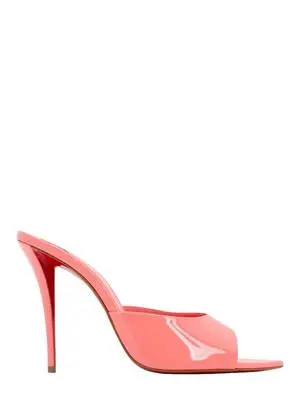 CHRISTIAN LOUBOUTIN 100mm Miss Z Leather Mule Sandals - Grapefruit