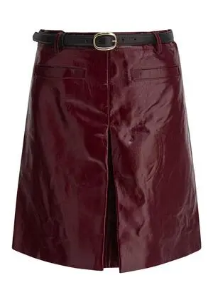 SELF-PORTRAIT Mini Leather Skirt