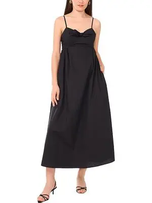 1.State Front Tie Tank Maxi Dress - Rich Black