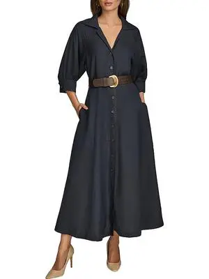 Donna Karan New York Belted Shirt Dress - Nightfall