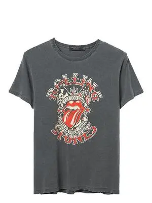 Junk Food Clothing The Rolling Stones Tattoo You Vintage Tee - Vintage Black