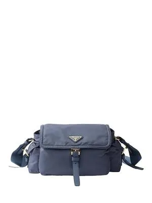 Prada Explore Re-nylon Medium Shoulder Bag - Blue