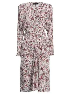 Isabel Marant Midi Floral-print Silk Dress - Red