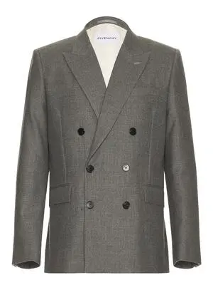 Givenchy Peak Lapel Jacket - Light Grey Melange