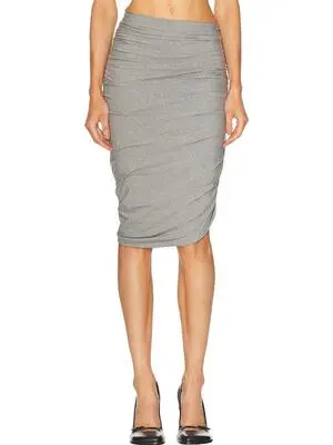 Attico Midi Skirt - Light Melange Grey
