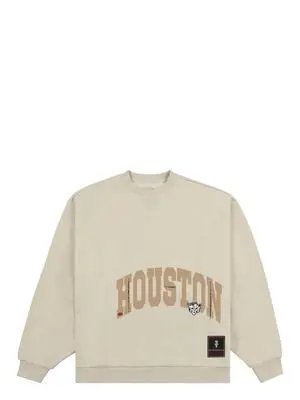CACTUS JACK BY TRAVIS SCOTT Cactus Jack X Mitchell & Ness University Of Houston Crewneck - Tan