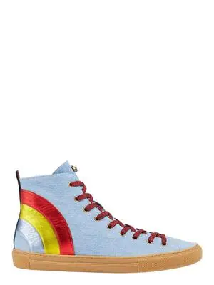 Gucci Denim High-top Sneaker - Blue