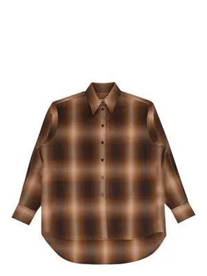 MAISON MARGIELA Plaid Button-up Shirt - Brown