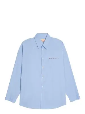 Marni Logo Poplin Shirt - Blue