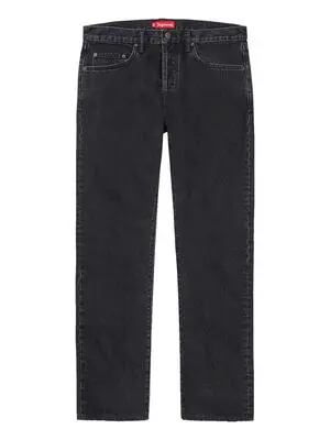 Supreme Stone Washed Slim Jeans - Black