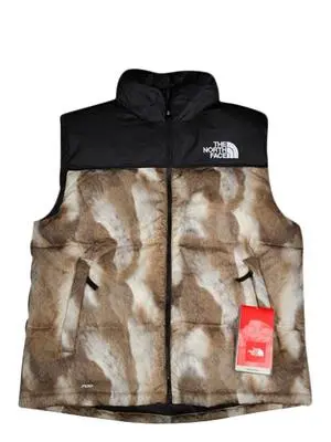 Supreme X The North Face Fur Print Nuptse - Brown
