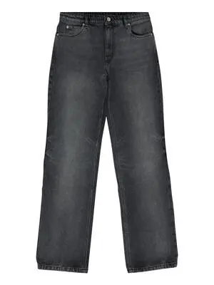 COURREGES Relaxed Straight Leg Denim Pants - Grey
