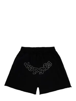 SP5DER Logo Sweatshorts - Black